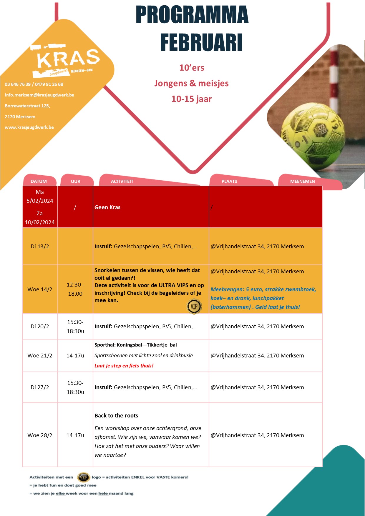 Programma Merksem | Kras Jeugdwerk